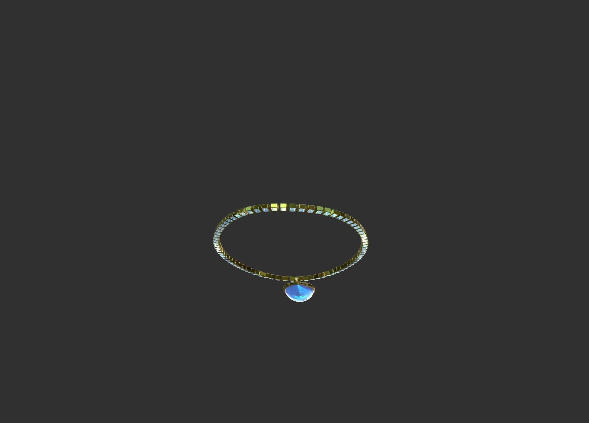 Opal pendant 3D model | CGTrader
