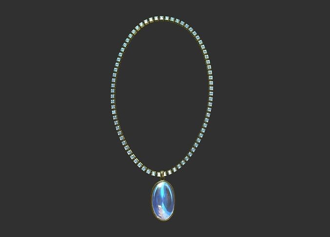 Opal pendant 3D model | CGTrader
