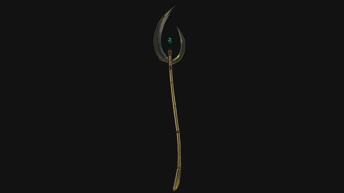 Magic Weapon with crystal - high poly 3D model | CGTrader