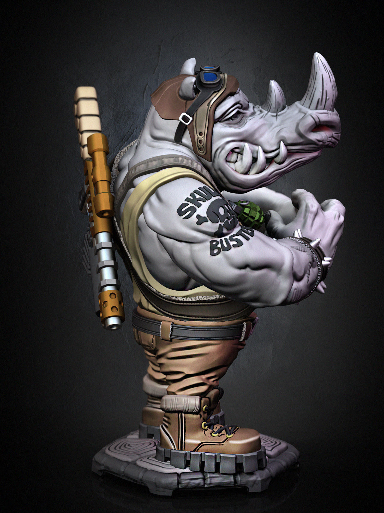 Rocksteady Fanart 3D model 3D printable | CGTrader