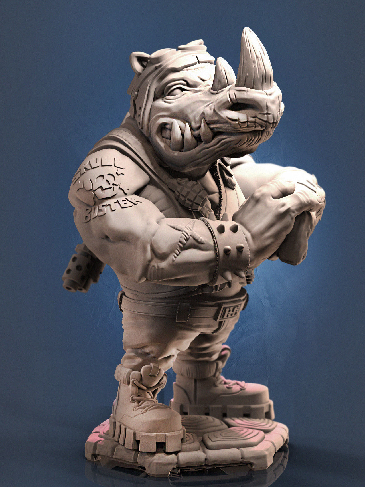 Rocksteady Fanart 3D model 3D printable | CGTrader