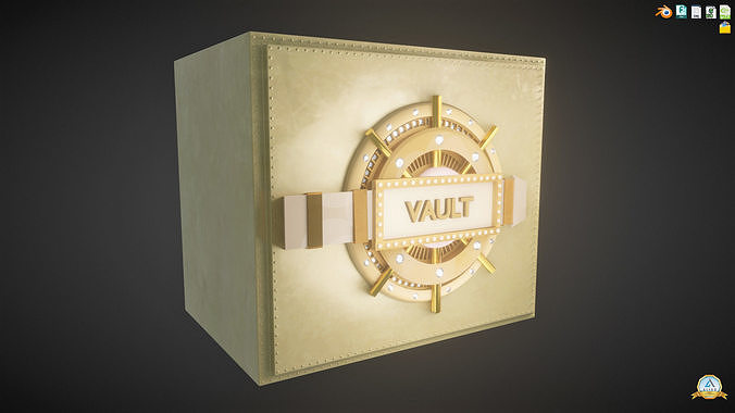 3D model Stylized Gold Vault Animated VR / AR / low-poly | CGTrader