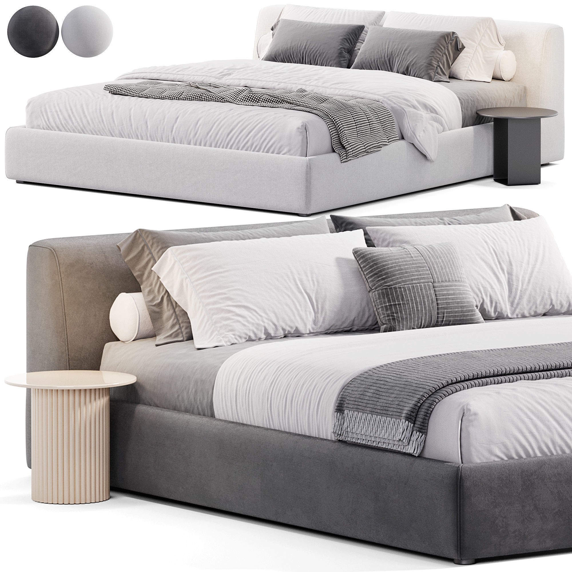 Sava bed by Como Casa 3D model | CGTrader
