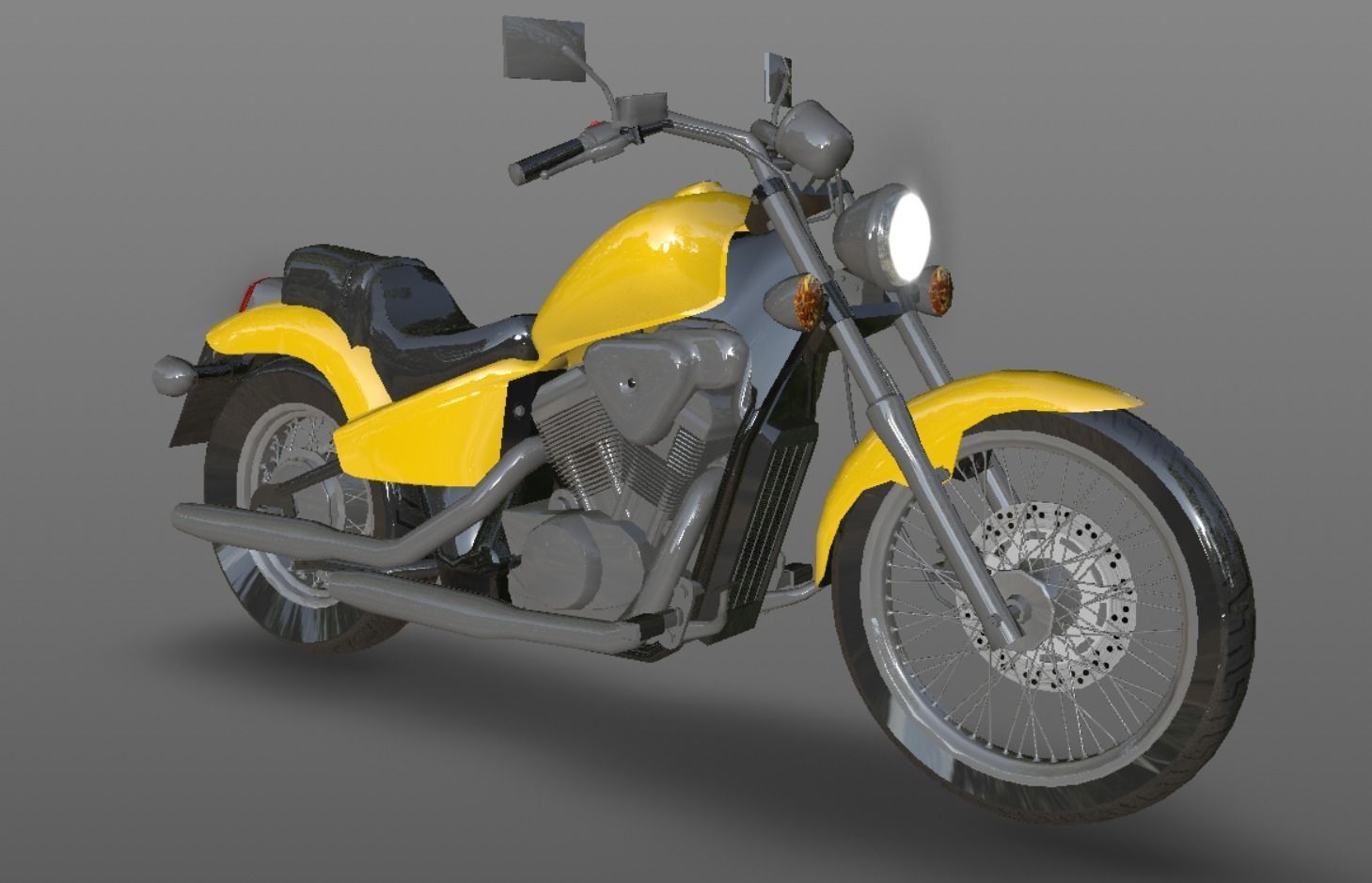 3D model Honda Shadow Bike 3D Model - Ready Game Asset VR / AR / low ...