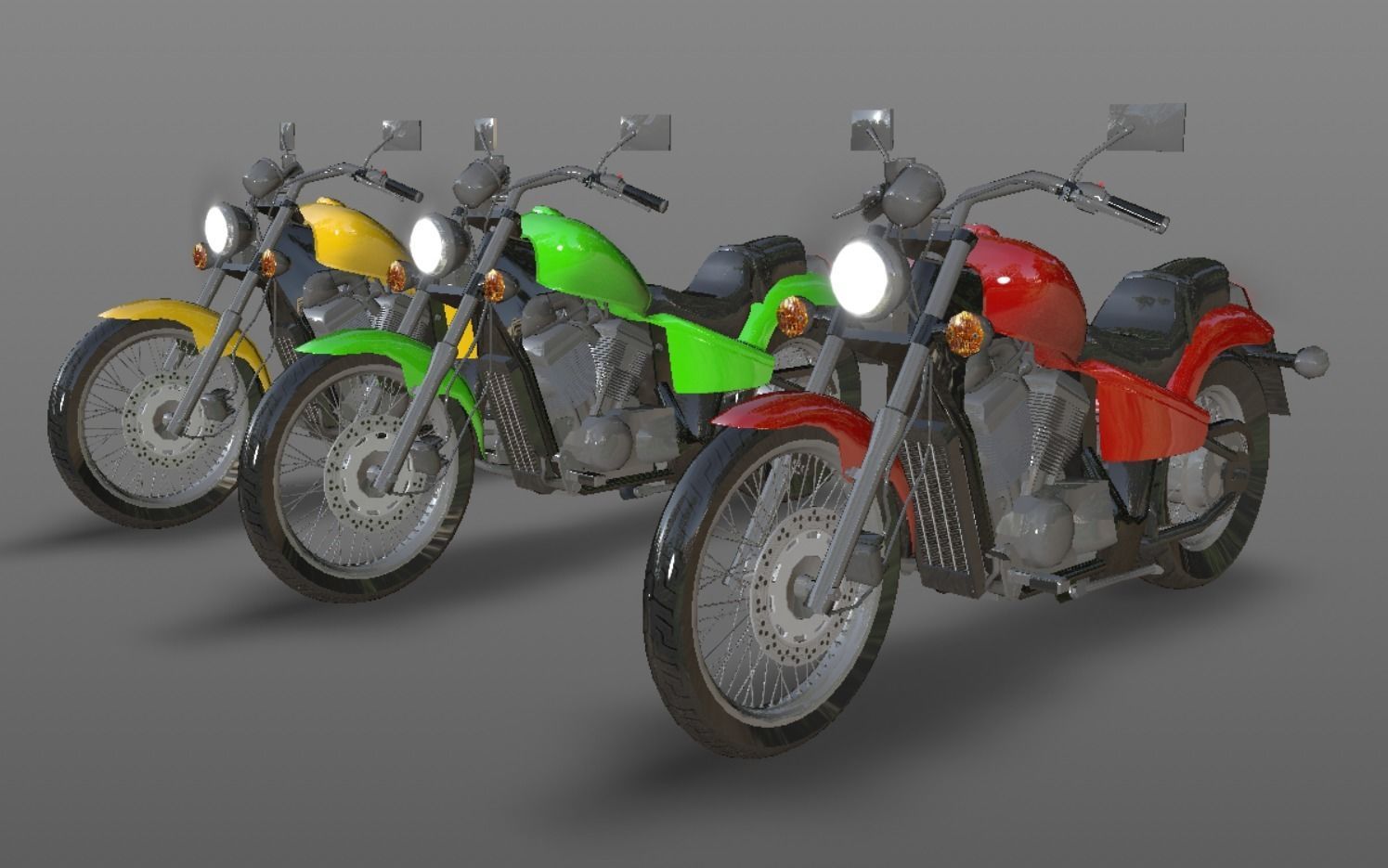 3D model Honda Shadow Bike 3D Model - Ready Game Asset VR / AR / low ...