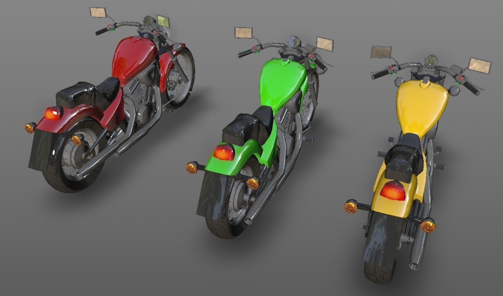3D model Honda Shadow Bike 3D Model - Ready Game Asset VR / AR / low ...