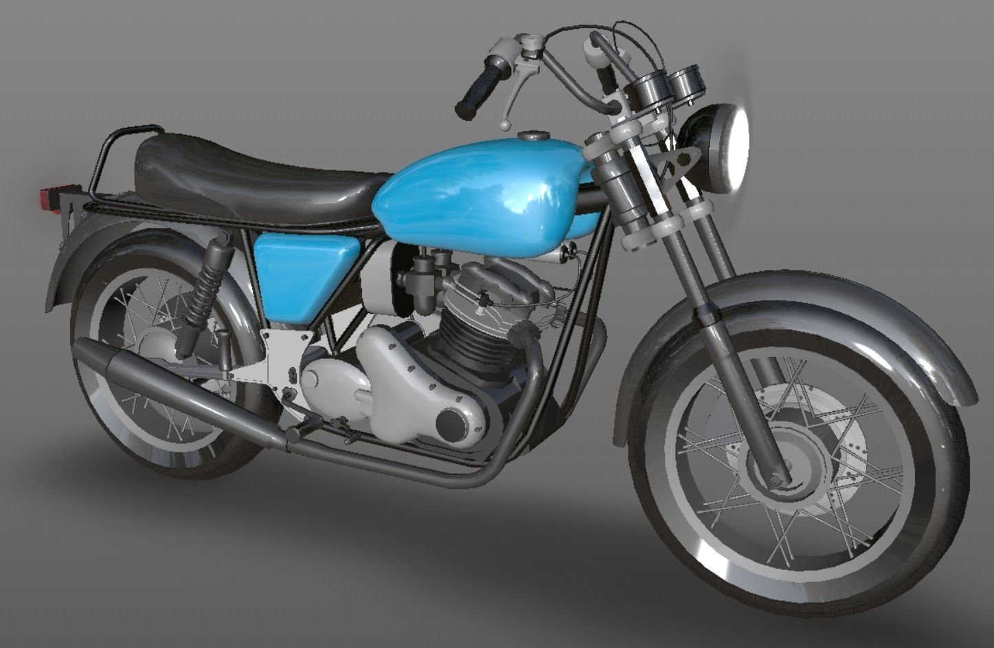 3D model Honda cb25 Bike 3D Model Cafe Bike Game Ready Asset VR / AR / low-poly | CGTrader