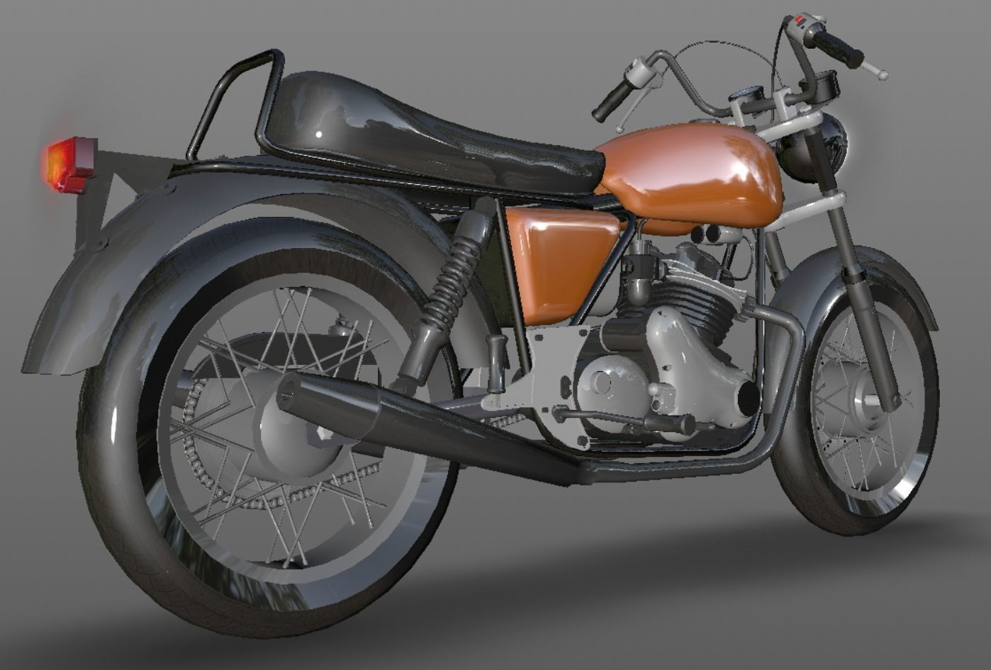 3D model Honda cb25 Bike 3D Model Cafe Bike Game Ready Asset VR / AR / low-poly | CGTrader
