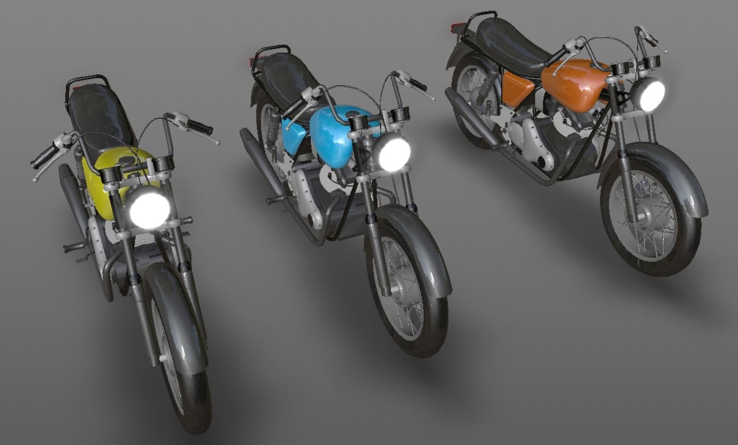 3D model Honda cb25 Bike 3D Model Cafe Bike Game Ready Asset VR / AR / low-poly | CGTrader