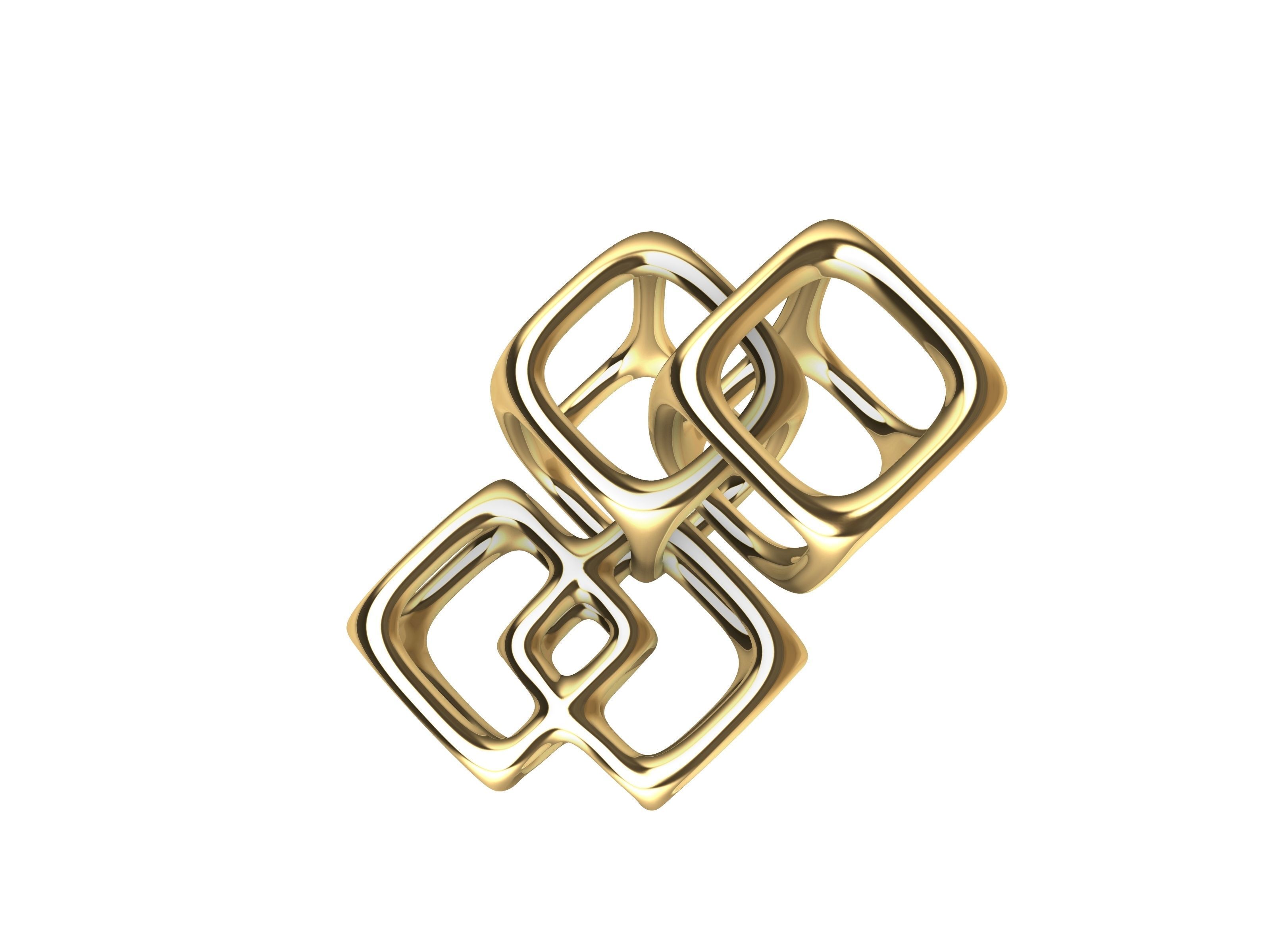 art deco cuboid pendant stl verified 3D model 3D printable | CGTrader