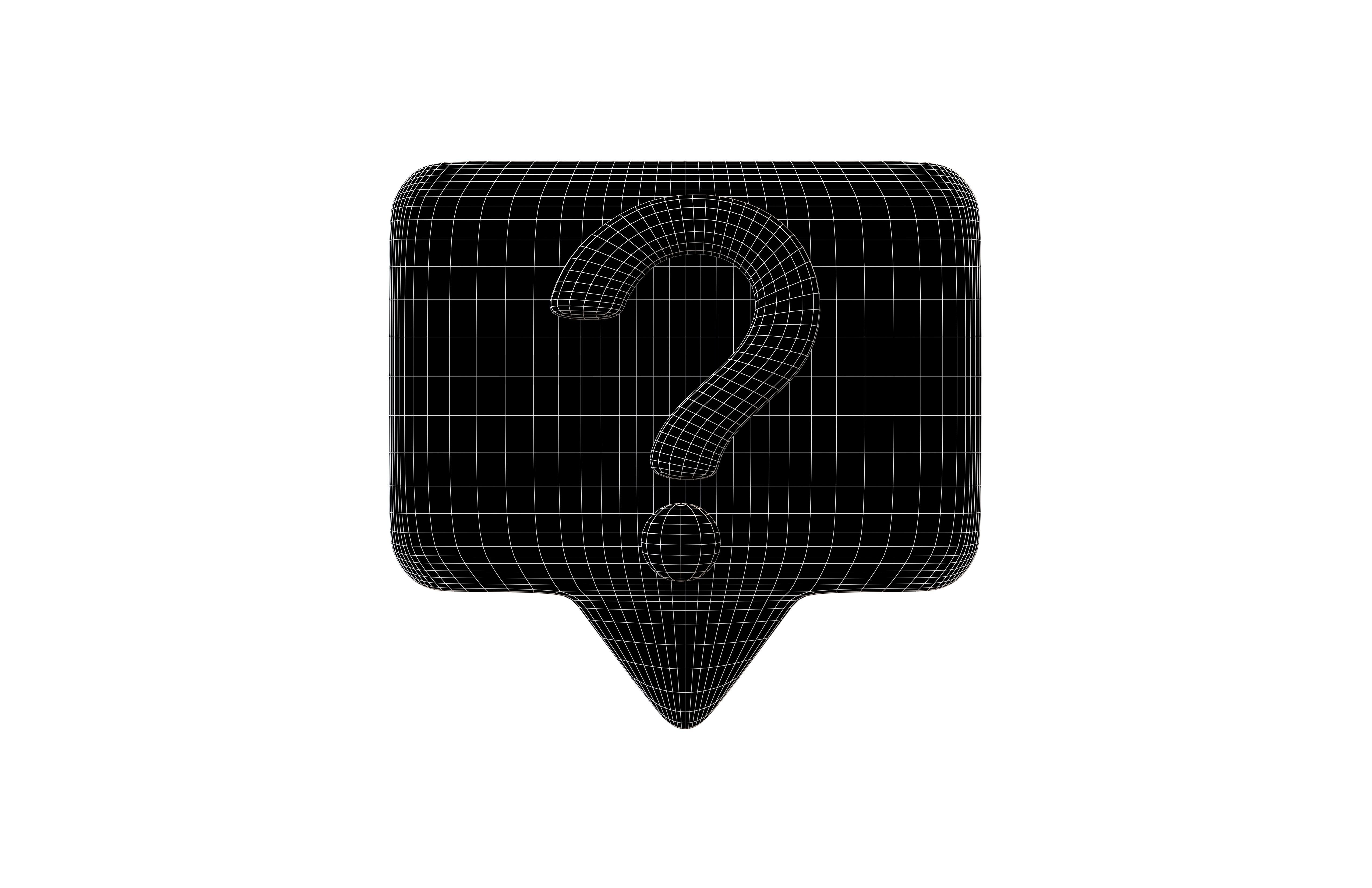 3D model Question Mark Speech bubble V3 001 VR / AR / low-poly | CGTrader
