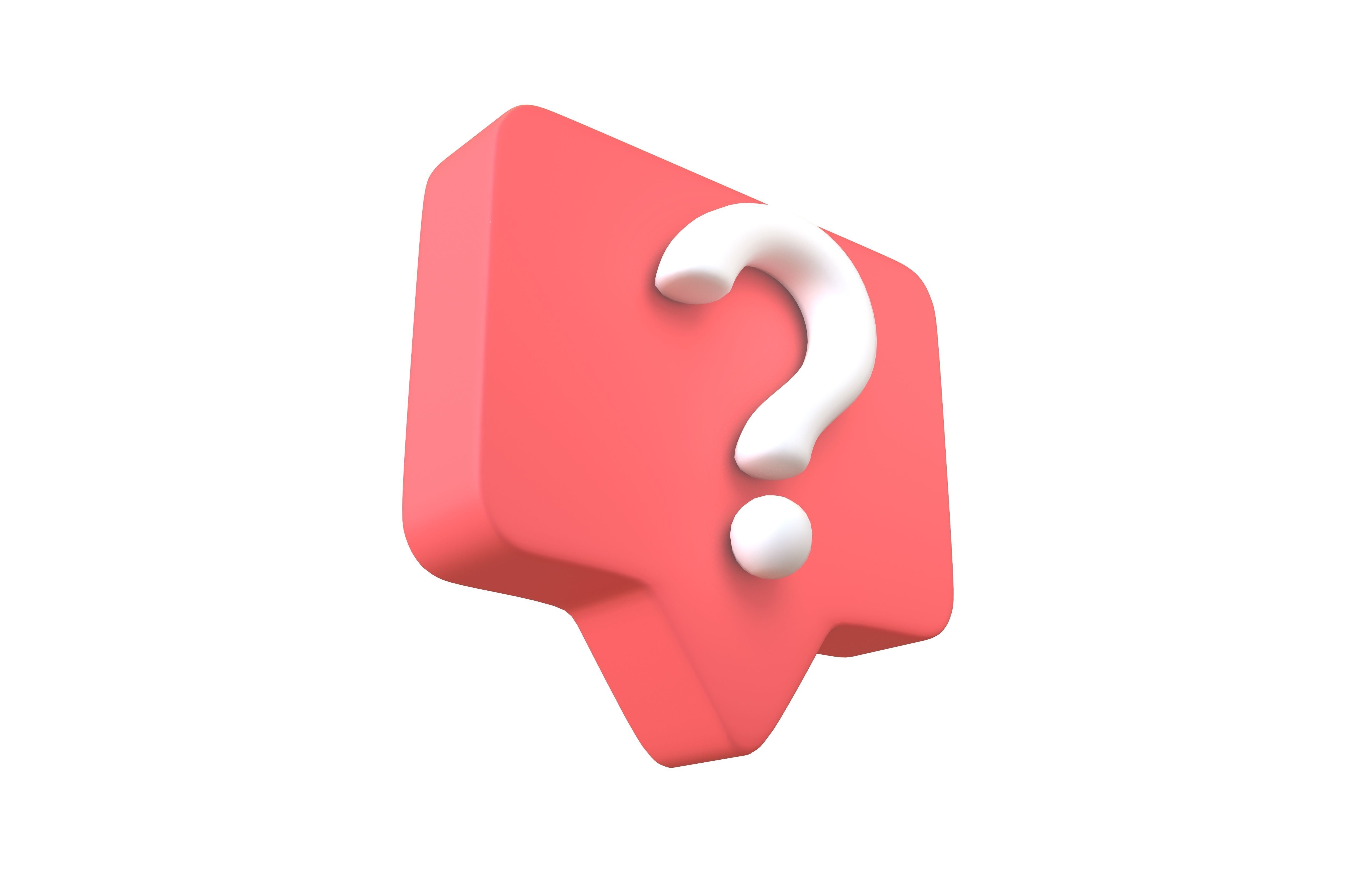 3D model Question Mark Speech bubble V3 004 VR / AR / low-poly | CGTrader