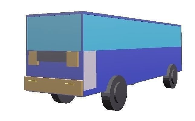 3D model LOW POLY BUS SIMPLE VR / AR / low-poly | CGTrader