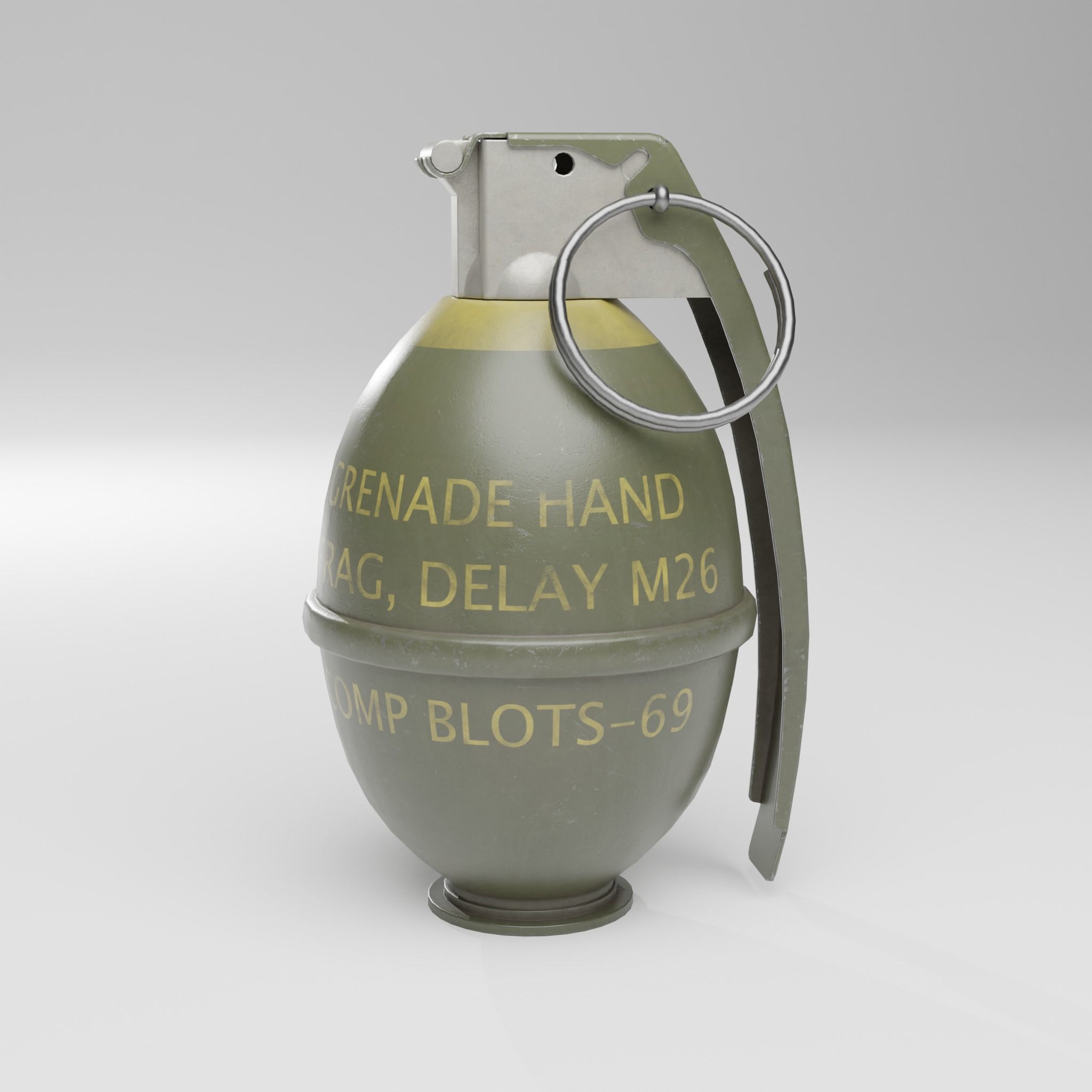3D model Grenade M26 VR / AR / low-poly | CGTrader