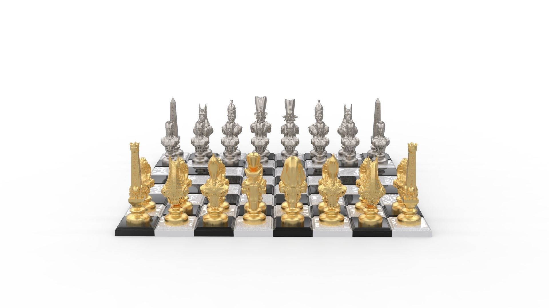 Chess Set 03 3D model 3D printable | CGTrader