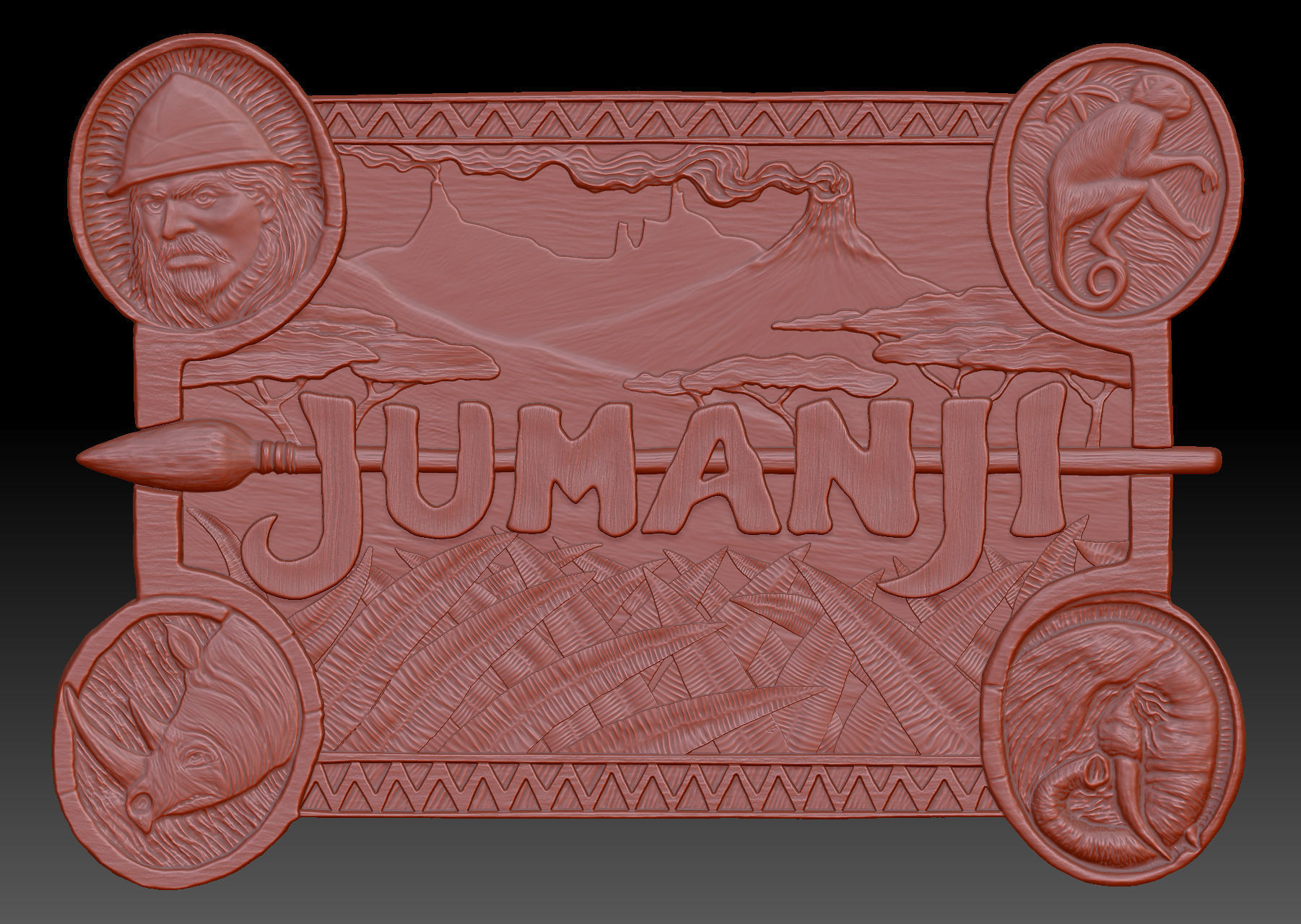 Jumanji game cover print 3D model | CGTrader
