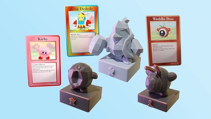Chess Pack Kirby 64 the Crystal Shards 3D model 3D printable | CGTrader