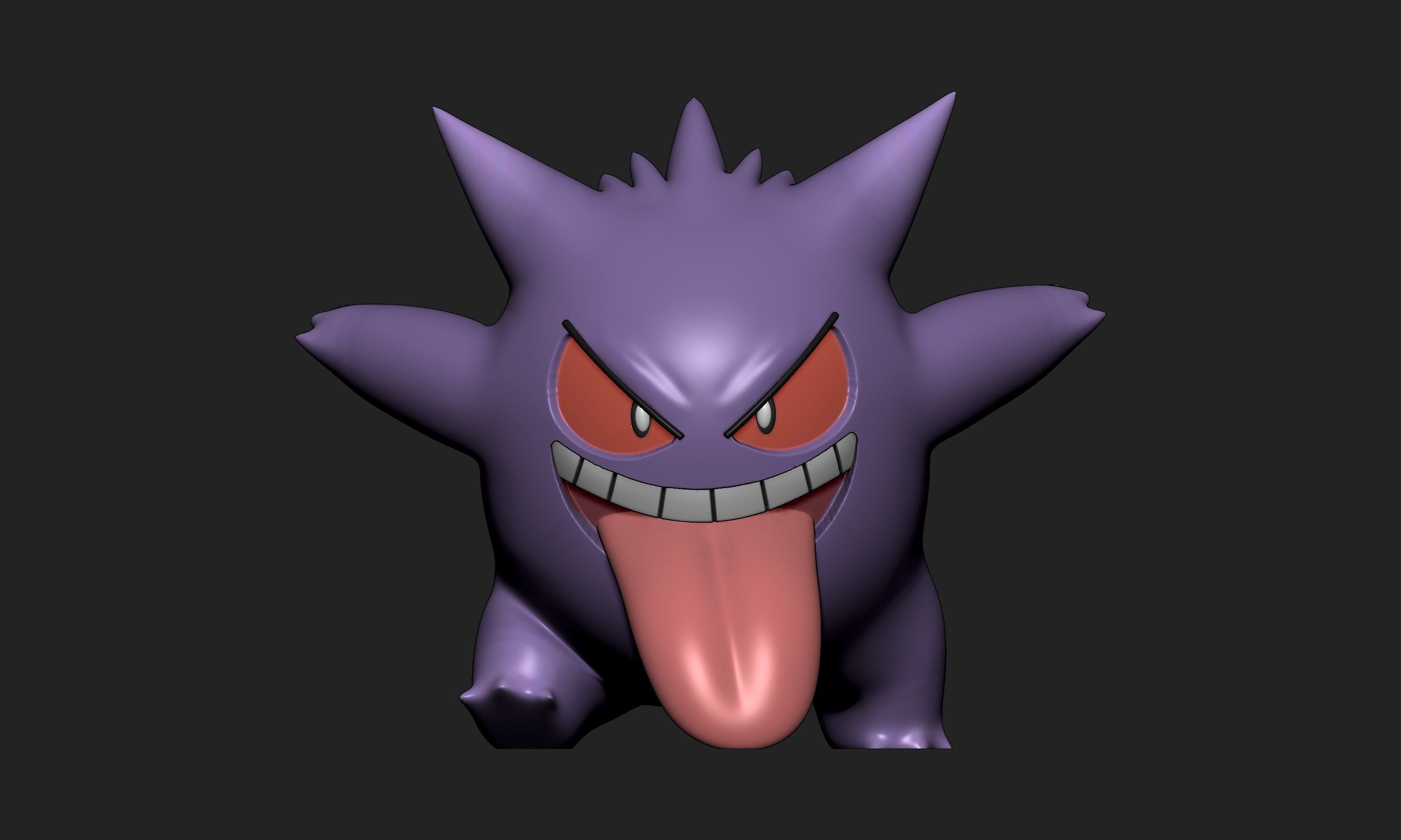 Pokemon - Gastly Haunter and Gengar with 2 poses 3D model 3D printable ...