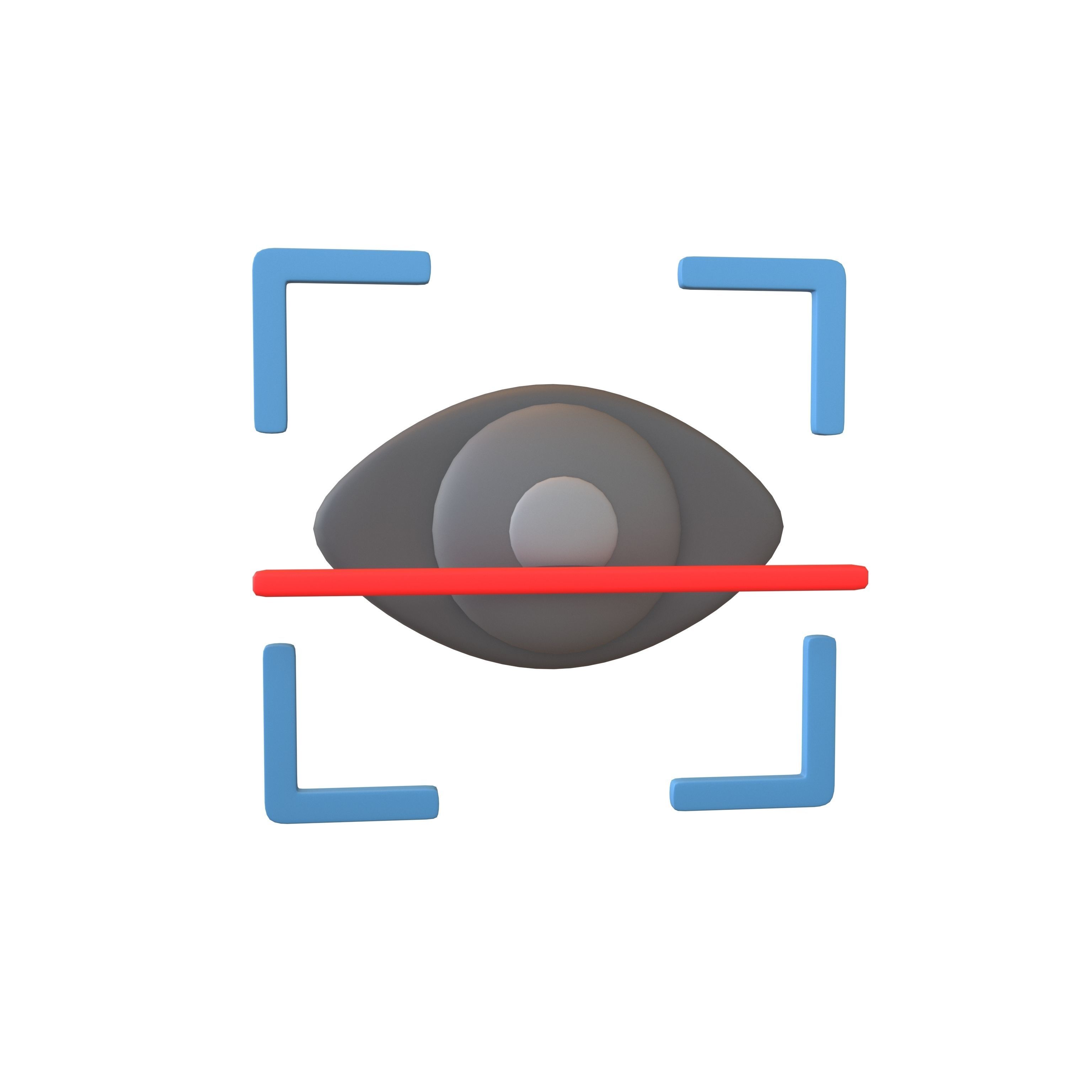 3D model Eyes Recognition Scan Icon V1 003 VR / AR / low-poly | CGTrader