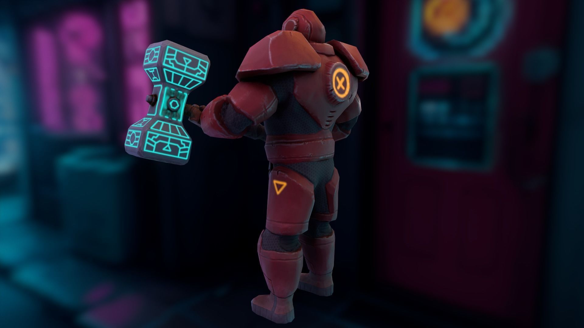 3D model Futuristic hitman hunter assassin cyborg killer Sci-fi VR / AR ...