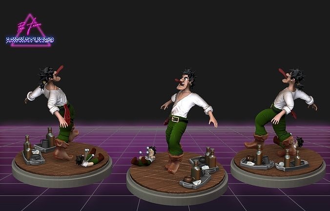 Largo LaGrande from Monkey Island 2 3D model 3D printable | CGTrader