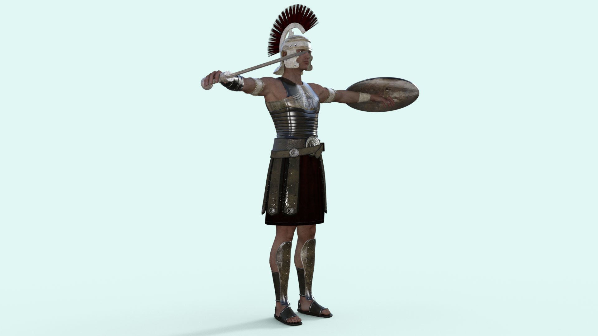 Roman Soldier Rigged 3D model rigged | CGTrader