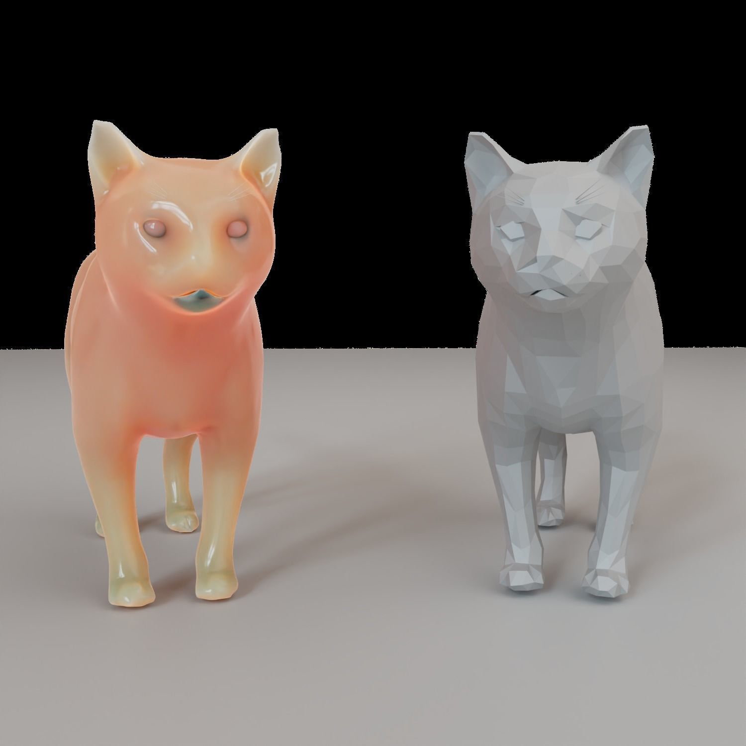 3D model Low Poly Cat Animal VR / AR / low-poly | CGTrader
