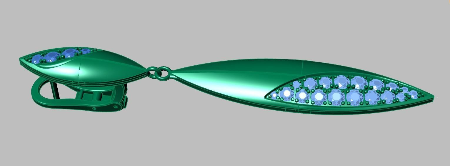 Earring model 333 3D printable model12 3D model 3D printable | CGTrader