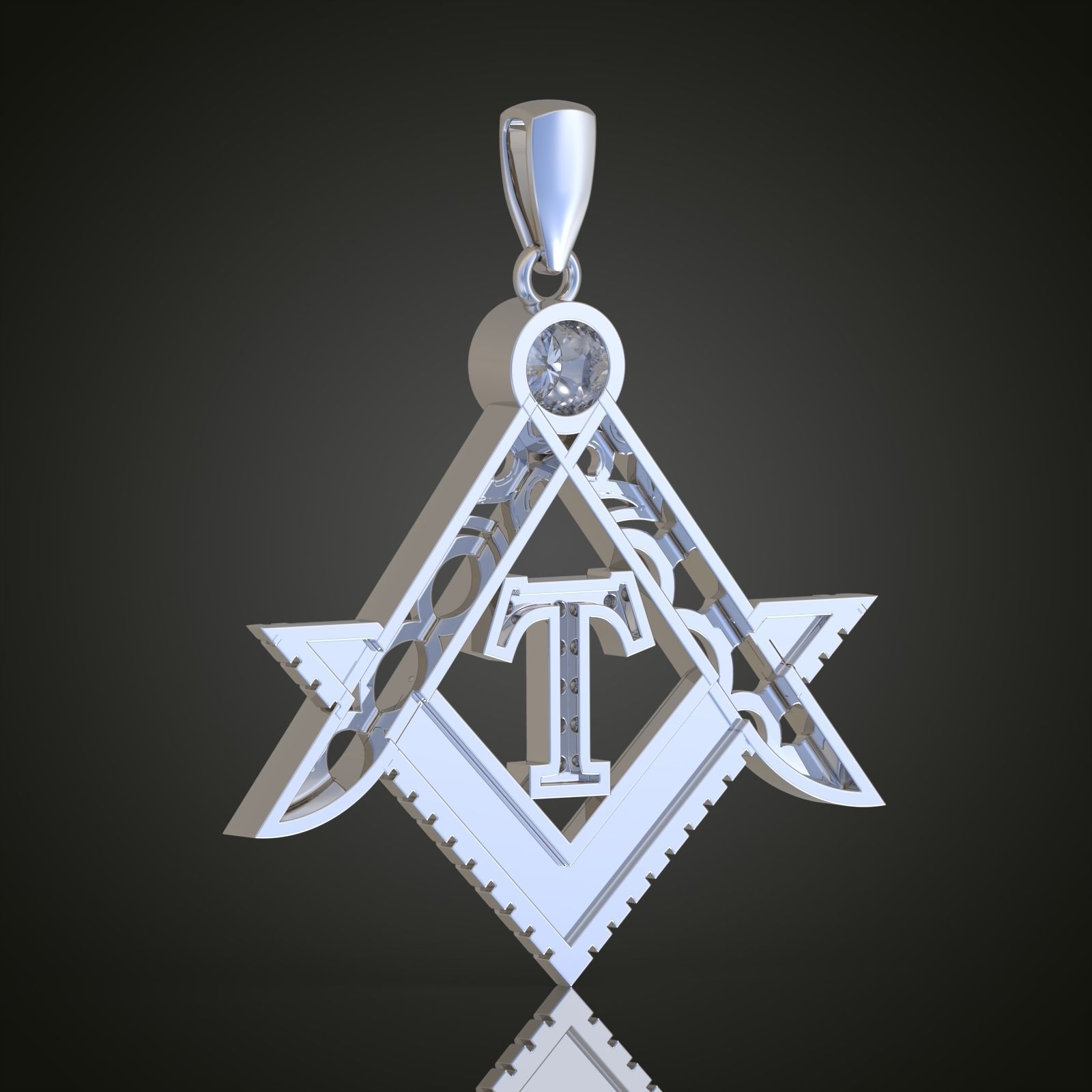 FreeMasons Pendant model 3D 0173 printable model11 3D model 3D ...