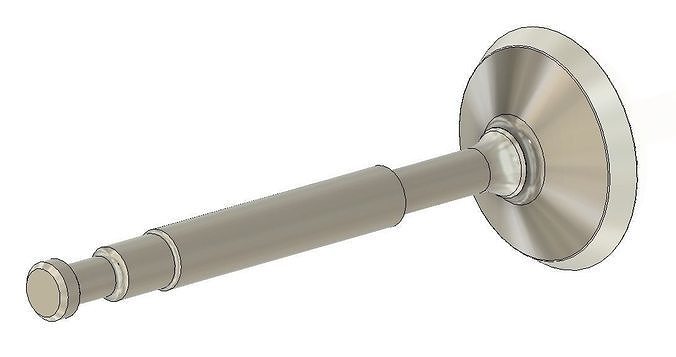 Inlet Valve - 4T Engine 3D model rigged | CGTrader