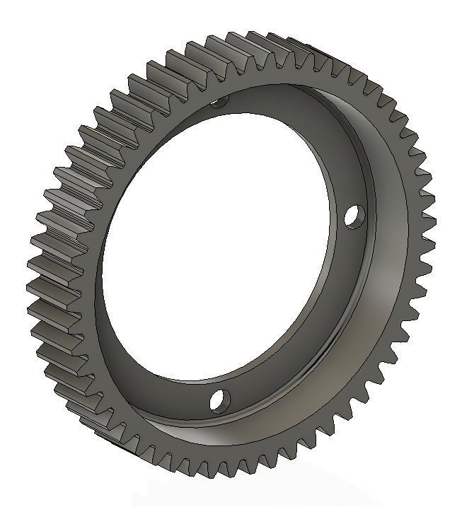 Gear Wheel - 56 teeth 3D model rigged | CGTrader