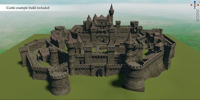 3D model Medieval Castle V 2 VR / AR / low-poly | CGTrader