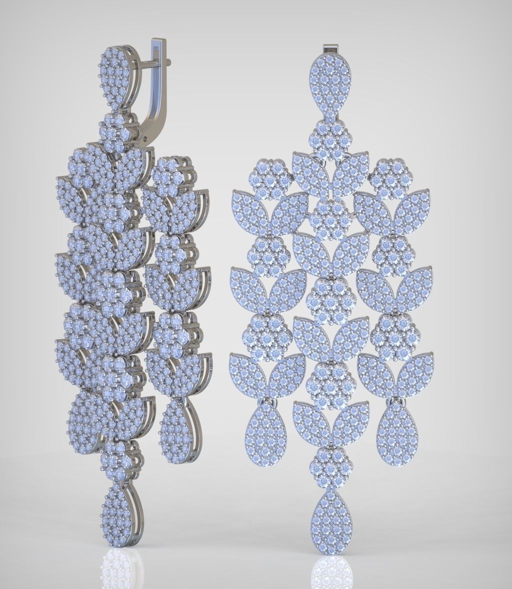 Earring model 0337 3D printable model 3D model 3D printable | CGTrader