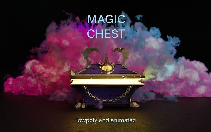 3D model Magic Chest lowpoly model VR / AR / low-poly | CGTrader