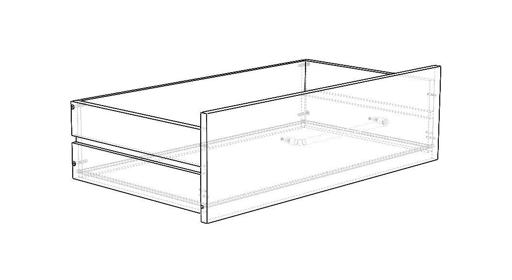 Single Wooden Drawer free 3D model rigged | CGTrader