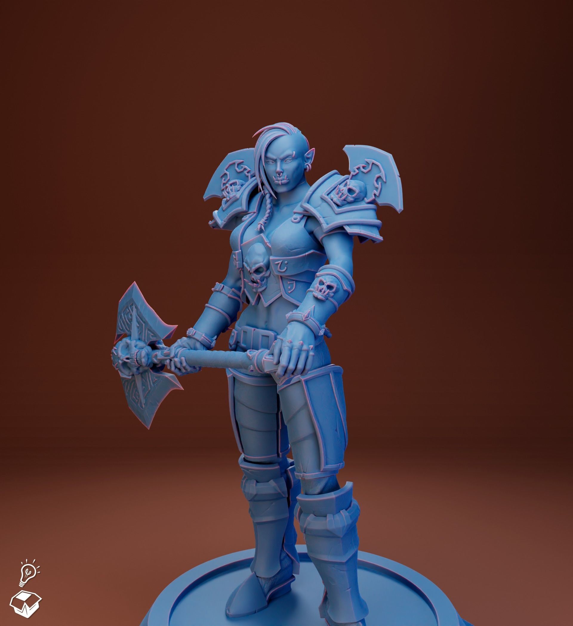 Female Orc Warrior - World of Warcraft -T2 set 3D model 3D printable ...