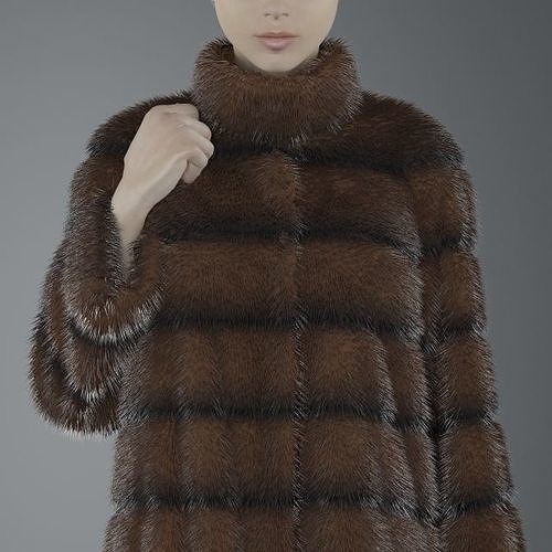 Mink coat 3D model | CGTrader
