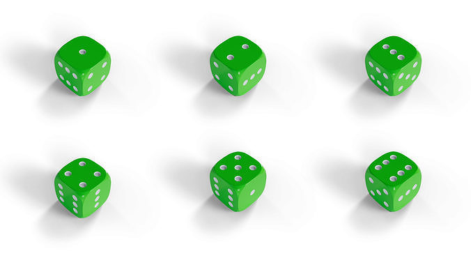 3D dice with cool materials 3D model | CGTrader