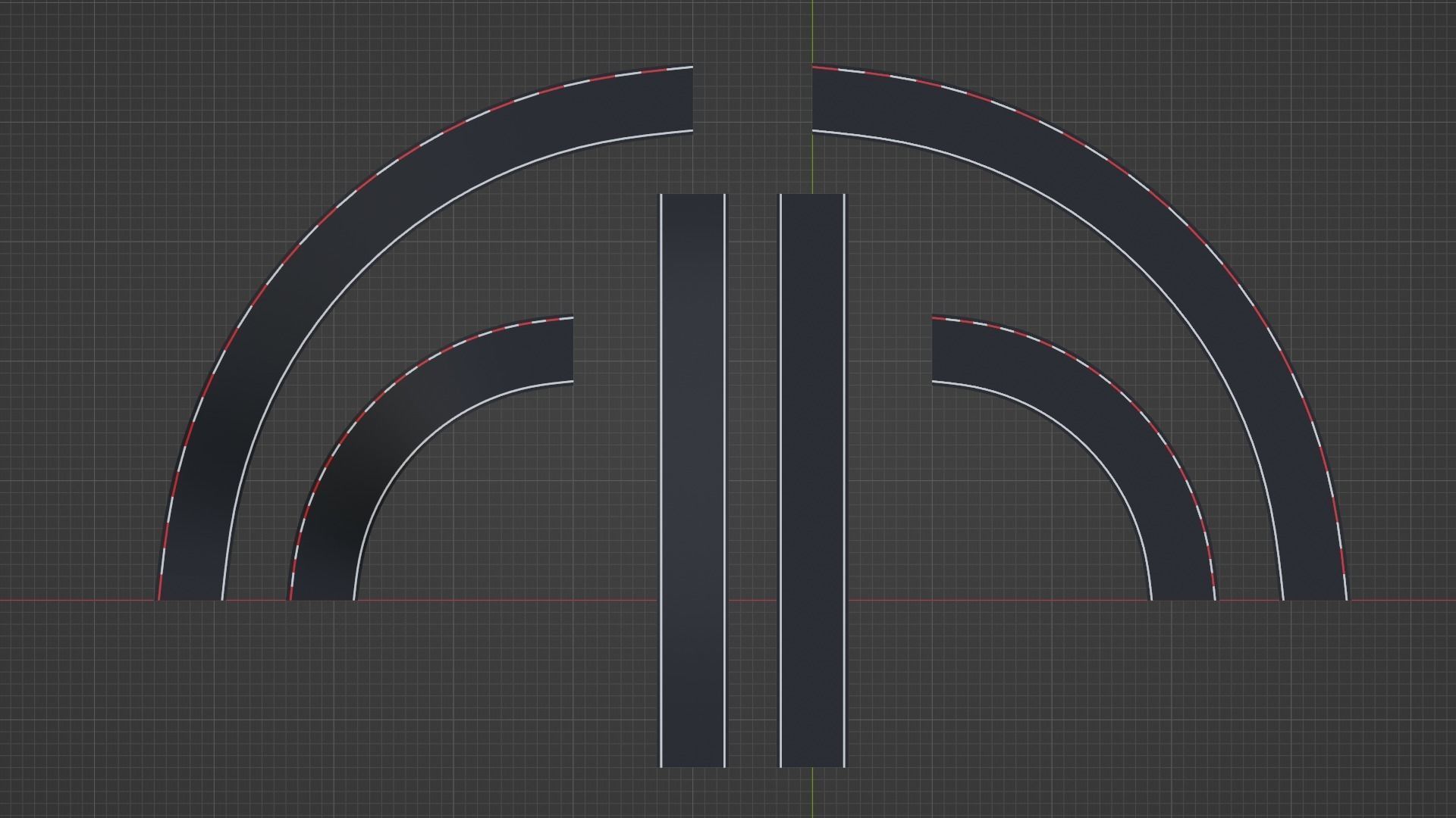 Modular Cartoon Race Track free VR / AR / low-poly 3D model | CGTrader