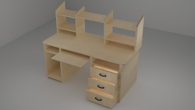 Table - study table 3D model | CGTrader