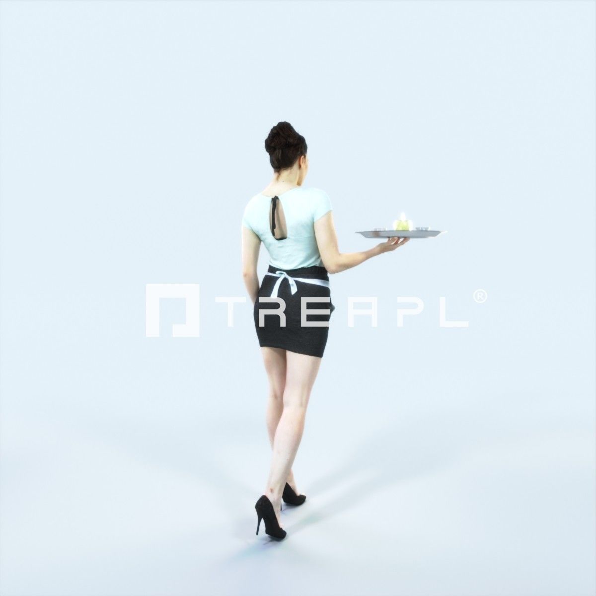3D model Dream 14A Working Walking Waitress VR / AR / low-poly | CGTrader