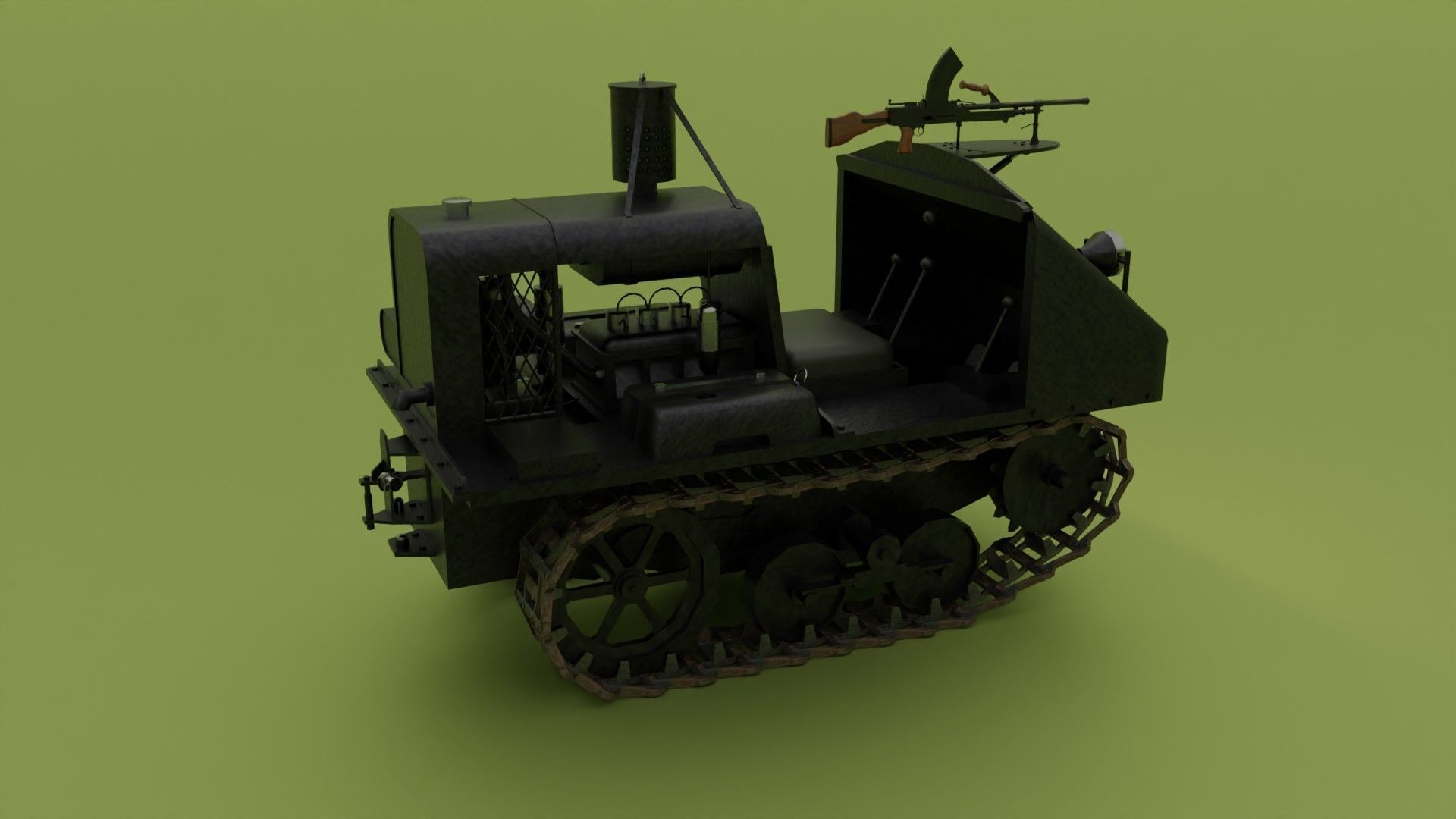 3D model Vickers Carden Lloyd Utility Tractor VR / AR / low-poly | CGTrader