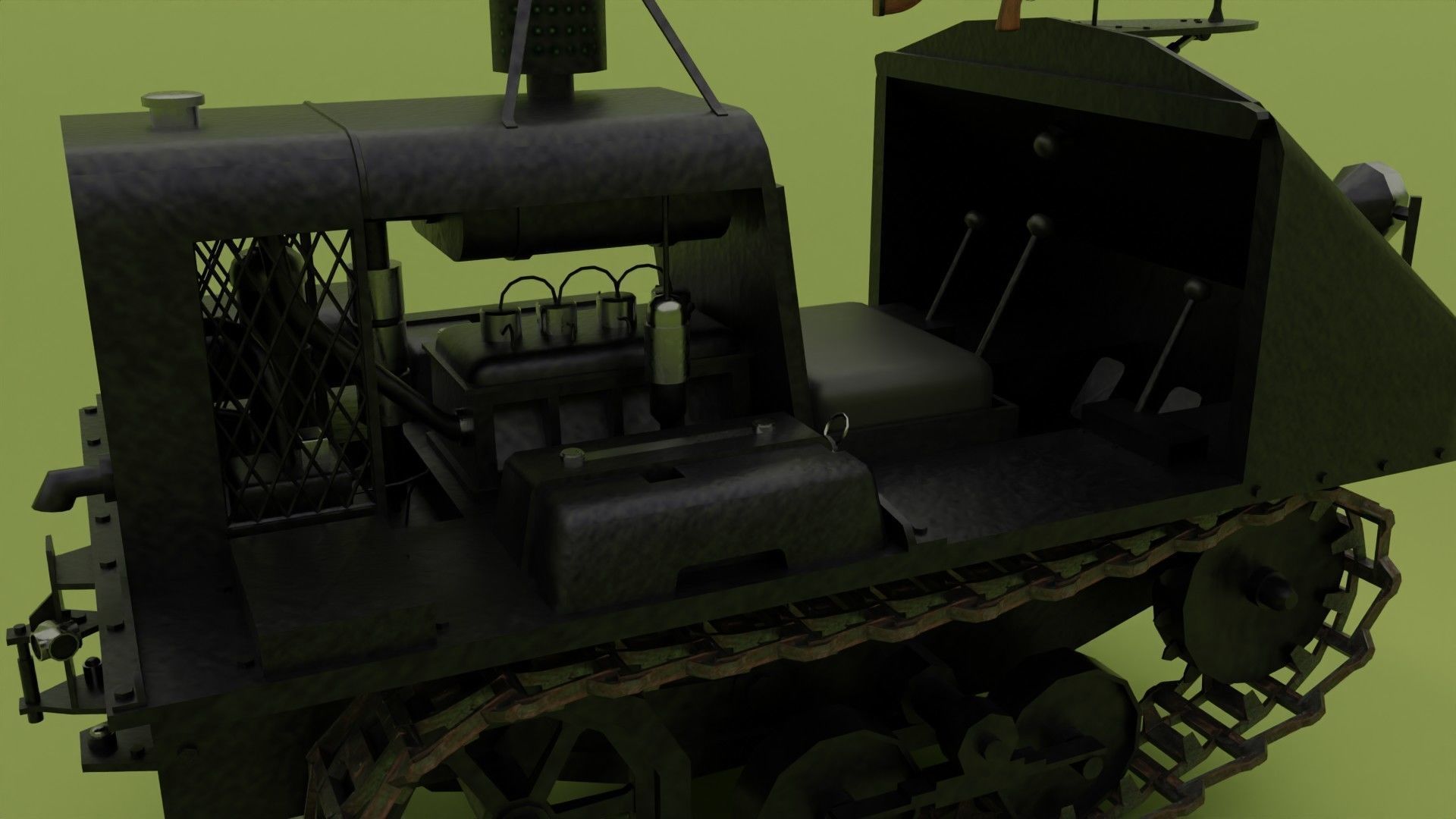 3D model Vickers Carden Lloyd Utility Tractor VR / AR / low-poly | CGTrader