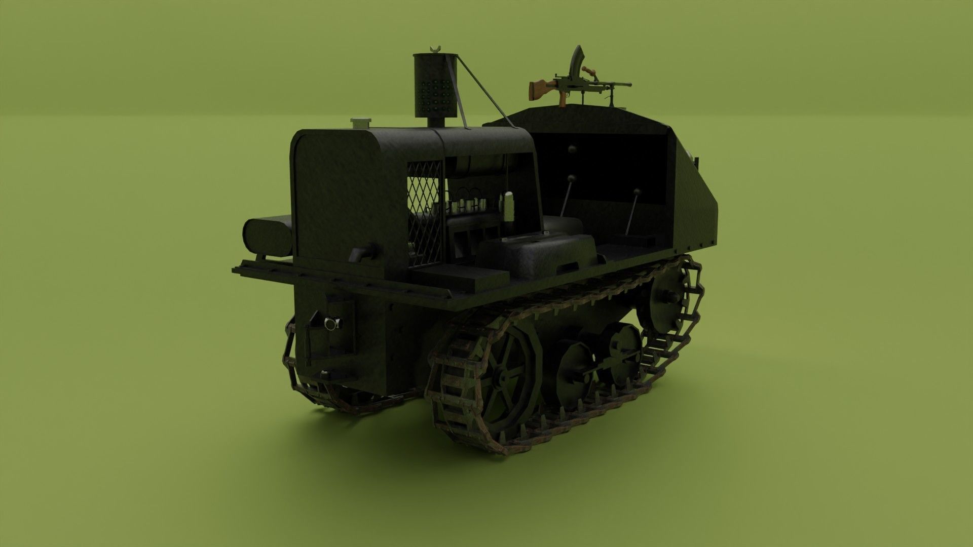 3D model Vickers Carden Lloyd Utility Tractor VR / AR / low-poly | CGTrader
