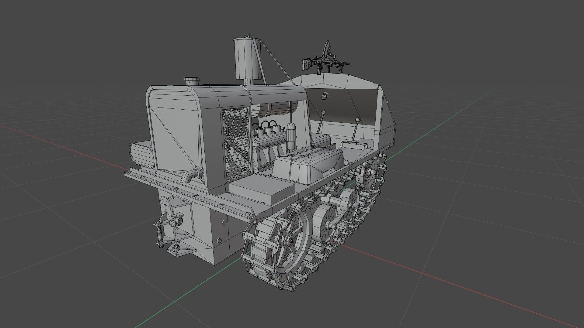 3D model Vickers Carden Lloyd Utility Tractor VR / AR / low-poly | CGTrader