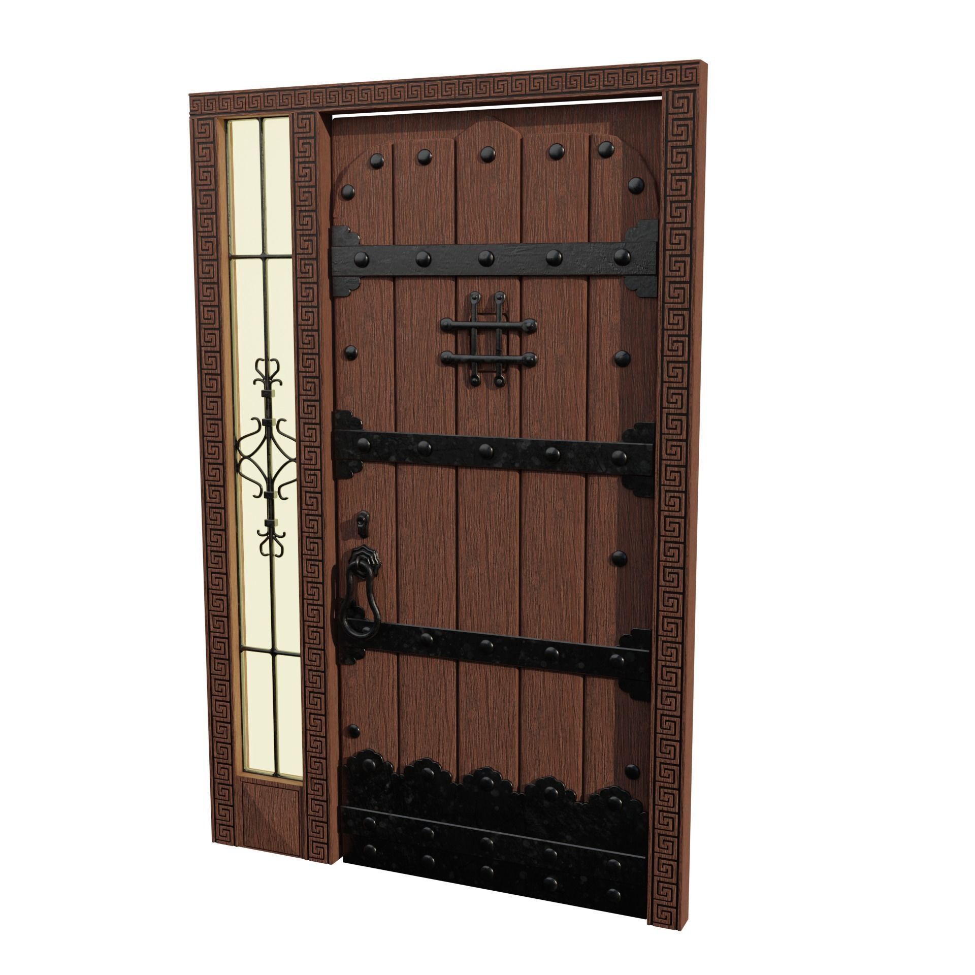 3D model Rustic modern DOOR Low Poly VR / AR / low-poly | CGTrader