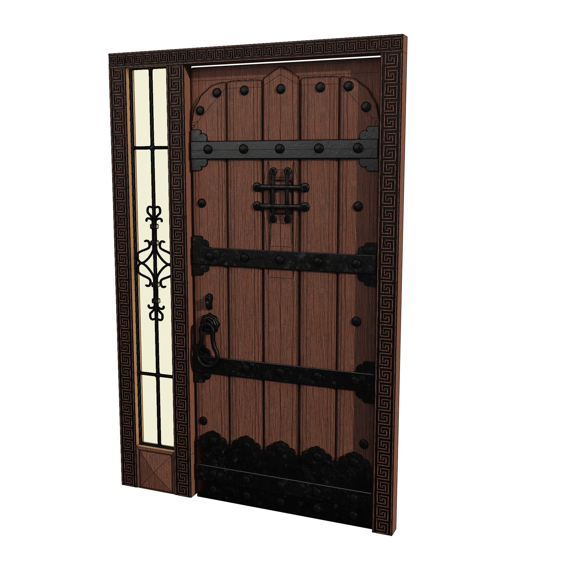 3D model Rustic modern DOOR Low Poly VR / AR / low-poly | CGTrader