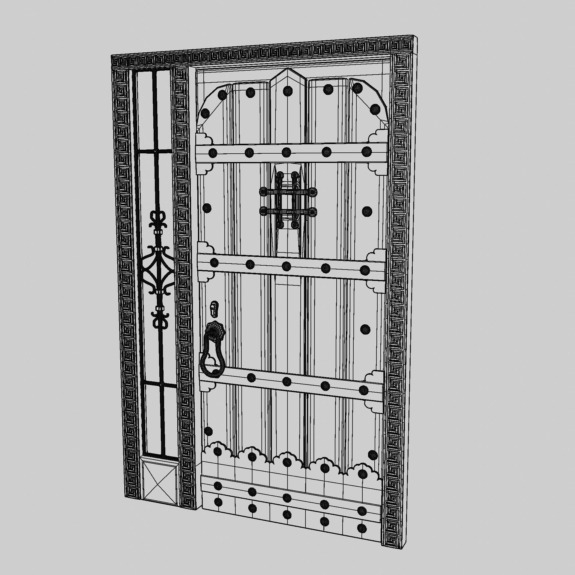 3D model Rustic modern DOOR Low Poly VR / AR / low-poly | CGTrader