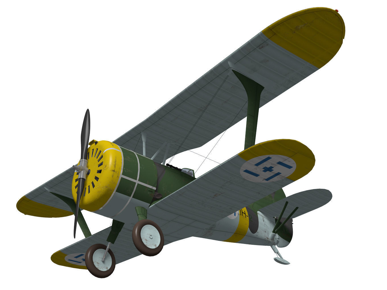 Polikarpov I-15bis 3D model | CGTrader