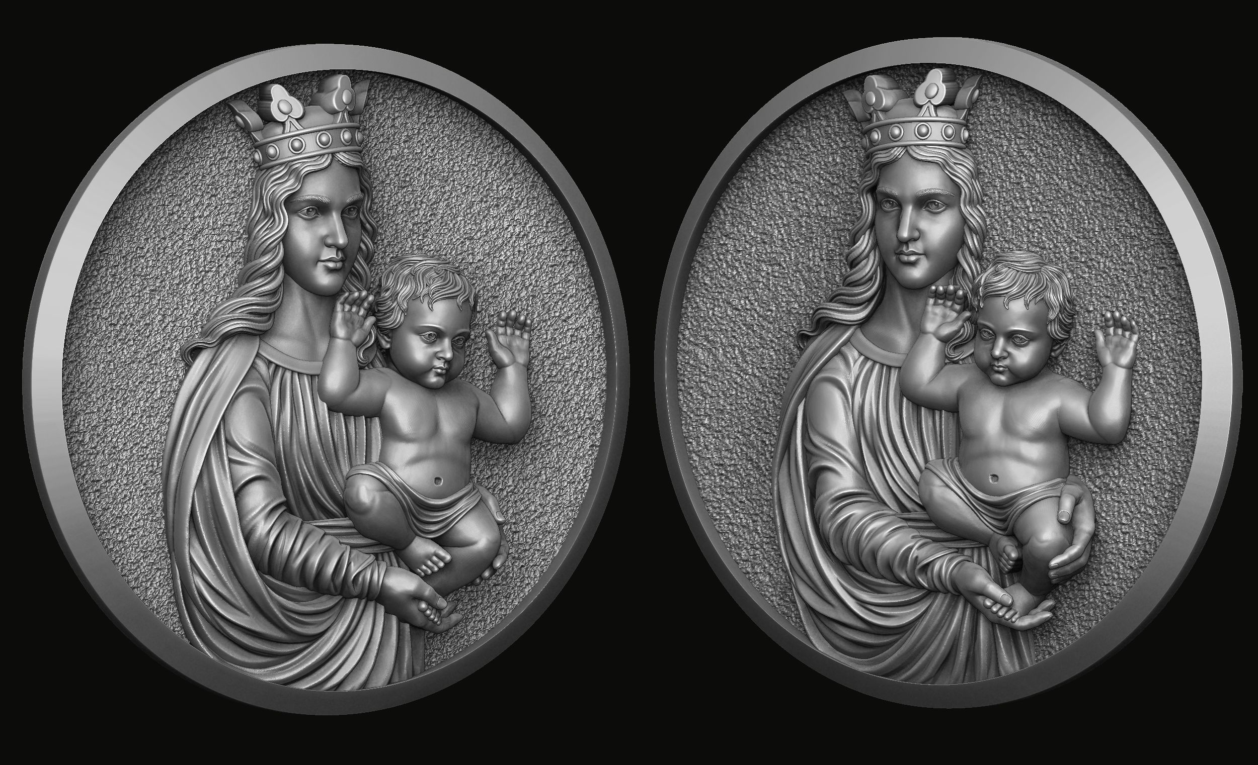 VIRGIN WITH BABY JESUS 3D model 3D printable | CGTrader